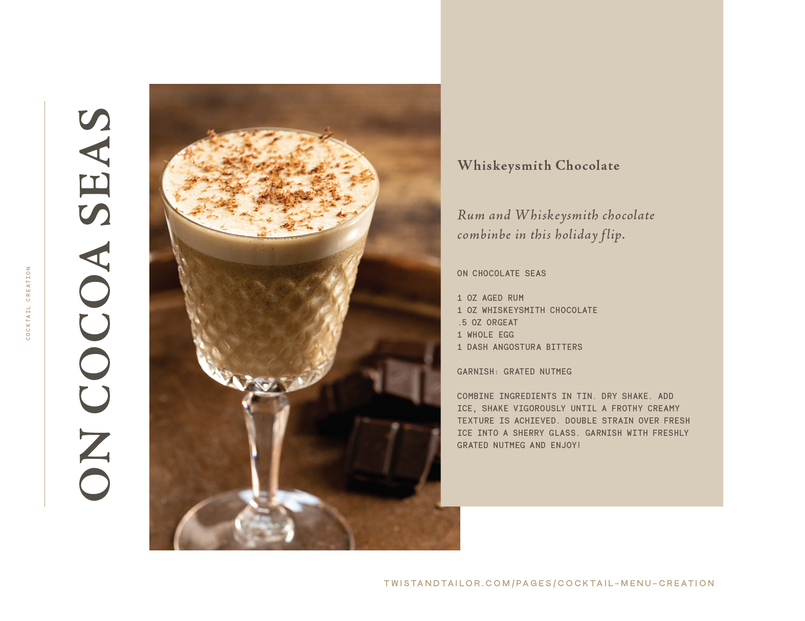 Custom Cocktail Recipe Creation– Twist & Tailor